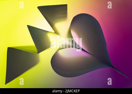 Folded backlit paper abstract shapes suitabe as wallpaper Stock Photo ...