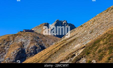 The mountain peaks Grosser and Kleiner Ifinger, in front of the ...