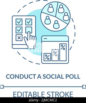 Conduct social poll concept icon Stock Vector Image & Art - Alamy