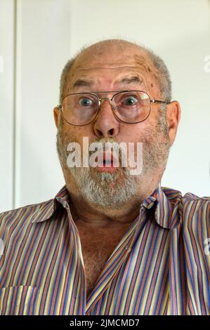 Old man makes astonished face, Bavaria, Germany Stock Photo - Alamy