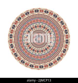 Circular pattern in traditional Palestinian style, vector design ...