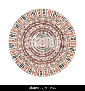 Circular pattern in traditional Palestinian style, vector design ...