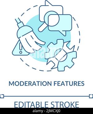 Moderation features concept icon Stock Vector Image & Art - Alamy