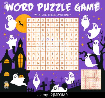 Fun and Spooky Halloween Word Search Puzzle for Kids, Teens, and Adults ...
