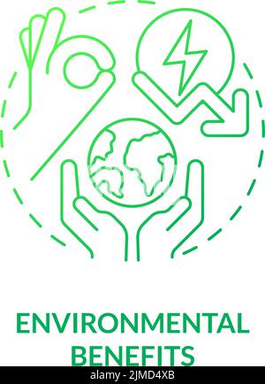 Environmental benefits green concept icon Stock Vector Image & Art - Alamy