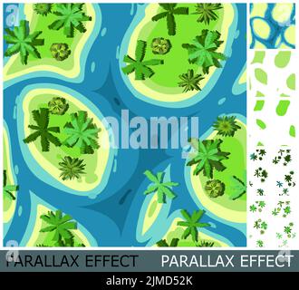 Beautiful forest landscape. Image from layers for overlay with parallax ...