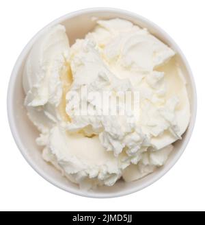 Smear of delicious cream cheese isolated on white Stock Photo - Alamy