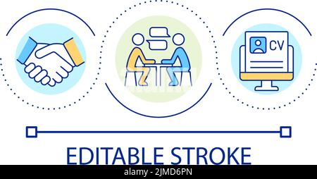 Job interview loop concept icon Stock Vector Image & Art - Alamy