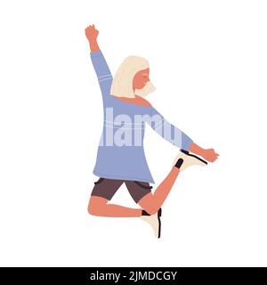 Partygoer girl enjoying music. Party lover woman showing cool gesture ...