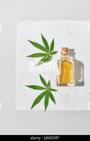 cannabis oil on a light background. Selective focus. Nature Stock Photo ...