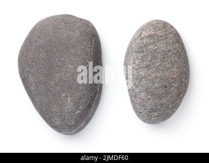 Two Stones Isolated Over White Background Stock Photo - Alamy