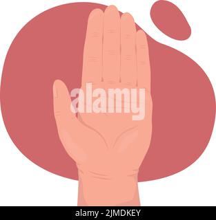Restriction 2D vector isolated illustration Stock Vector Image & Art ...