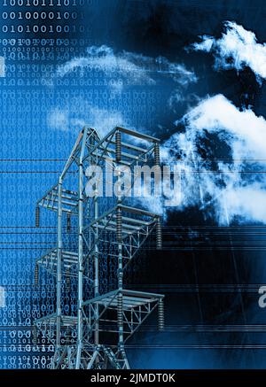 Electrical infrastructure, illustration Stock Photo - Alamy