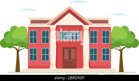 Politician or Government Building Cartoon Hand Drawn Illustration as a ...