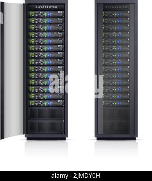 Computer server black adjustable framework racks with cloud shaped ...