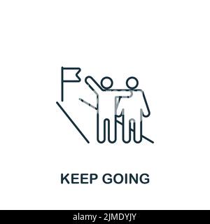 Keep Going icon. Monochrome simple Business Motivation icon for ...