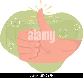 Approval 2D vector isolated illustration Stock Vector Image & Art - Alamy