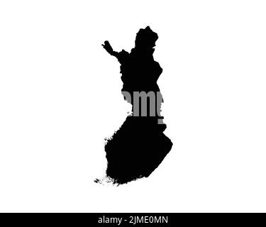 Map of Finland, sign silhouette. World Map Globe. Vector Illustration ...