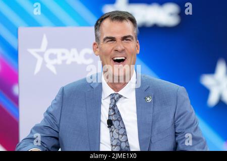 Dallas, TX - August 5, 2022: Governor of Oklahoma Kevin Stitt speaks ...