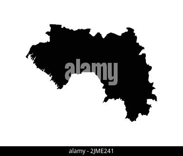 Conakry Guinea. Detailed Country Map with Location Pin on Capital City ...