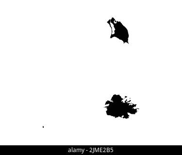 Antigua and Barbuda outline silhouette map illustration Stock Vector ...