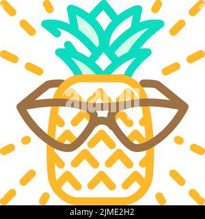 wisdom pineapple line icon vector illustration Stock Vector Image & Art ...
