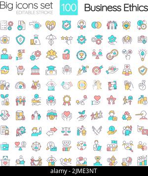 integrity business ethics color icon vector illustration Stock Vector ...