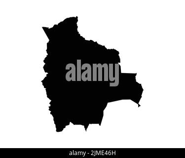 Bolivia Map Vector Illustration - Silhouette, Outline, Bolivia Travel ...
