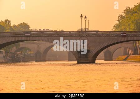 Golden Sunset and Bridges of Paris Stock Photo - Alamy