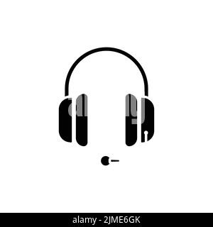 Headset related vector glyph icon Stock Vector Image & Art - Alamy