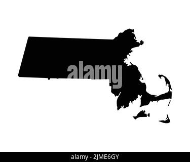 Massachusetts state map. US state map. Massachusetts outline symbol ...