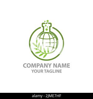 Template DNA Helix Lab Logo. Design Vector Genetika. Ilustrasi Biologi ...