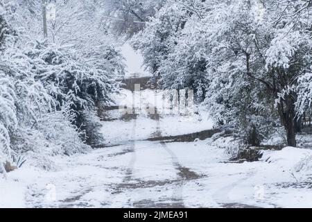 Snowy landscape in the mountains of Cordoba, Argentina Stock Photo - Alamy