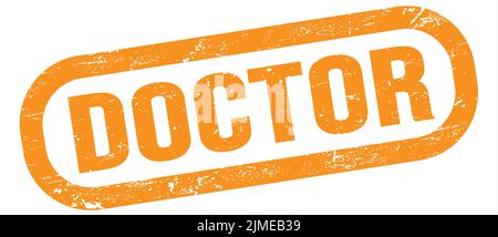 DOCTOR text written on orange rectangle stamp sign Stock Photo - Alamy