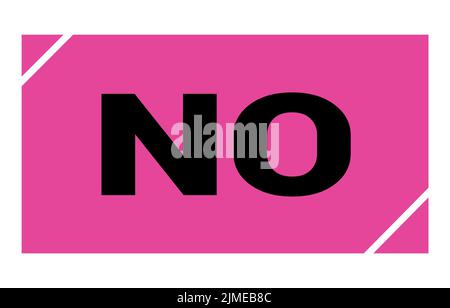 NO text written on pink-black lines stamp sign Stock Photo - Alamy