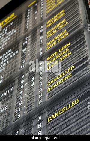 Terminal Info Board Stock Photo - Alamy