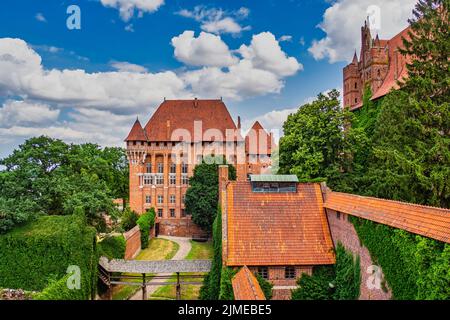 Beautiful Medieval Gothic Castle Complex - Malbork Castle, Poland Stock ...