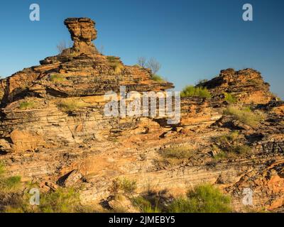 Quartz sandstone and congolmerate sedimentary karst rock formations ...