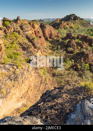 Quartz sandstone and congolmerate sedimentary karst rock formations ...