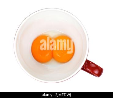Photo of bowl with many brown hen eggs isolated over white Stock Photo - Alamy