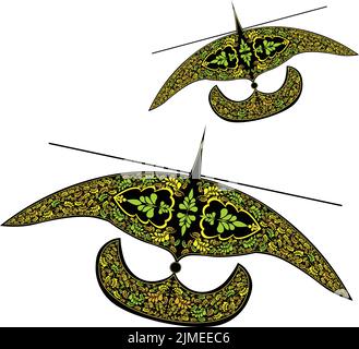 The vector of Wau bulan Malaysian kite over a white background Stock ...