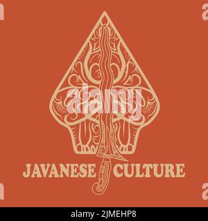 javanese culture - vintage logo templates. Javanese culture logo with ...