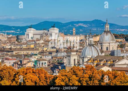 Rome Italy high angle view city skyline Stock Photo - Alamy