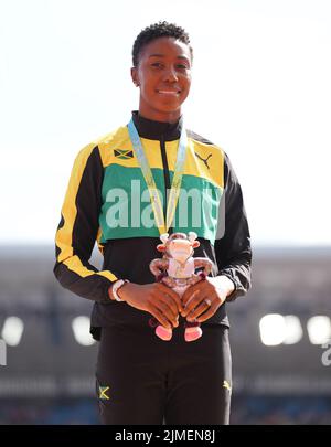 Shanieka Ricketts in the triple jump at the Doha 2019 World Athletics ...