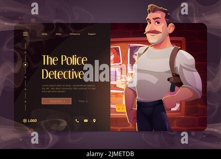 Private detective with gun in holster. Self confident man police ...