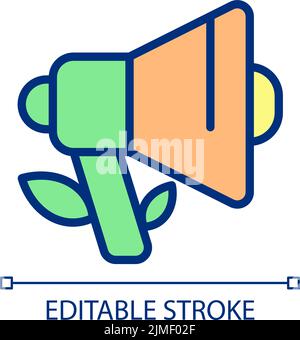 Organic marketing pixel perfect linear icon Stock Vector Image & Art ...