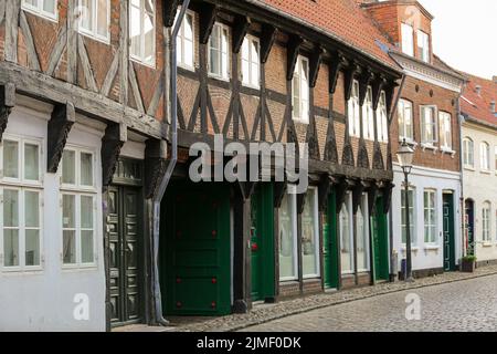Cityscape of Danish town Ribe Stock Photo - Alamy