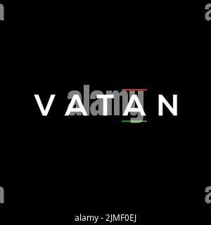 Vatan (Nation) lettring. Vatan logo for India Nation. Vatan is a Urdu ...