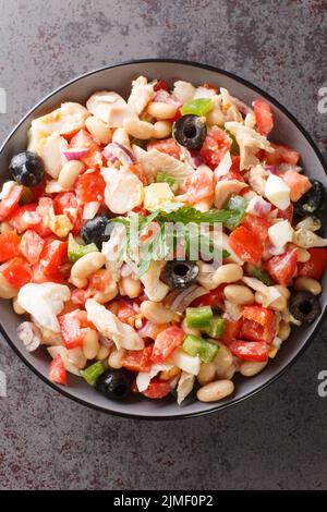 closeup of a plate with empedrat, a white bean salad typical of ...