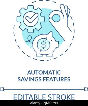 Automatic savings features concept icon Stock Vector Image & Art - Alamy